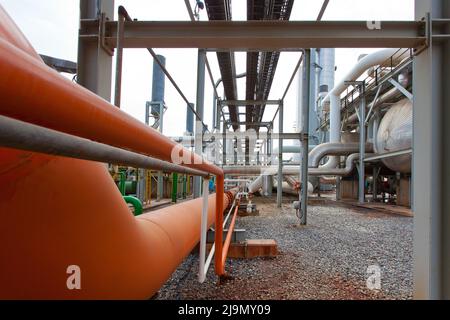 Kansanshi Copper Mine, Industrial Maze: A Network of Pipes & Columns ...