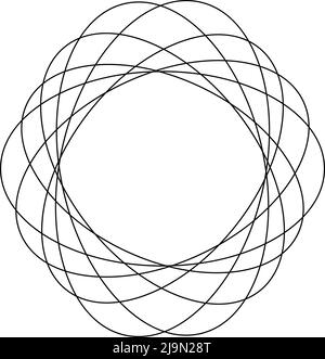 Random circles, circular rings geometric design element. Stock vector ...