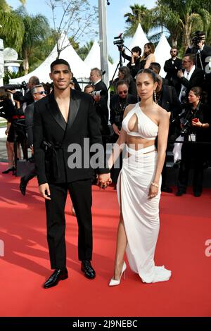 Achraf Hakimi , Hiba Abouk 75th Cannes Film Festival Red Carpet of the ...