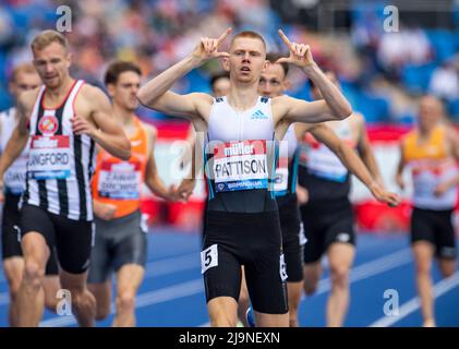 Ben Pattison competing in the men’s 800m B race at the Birmingham ...