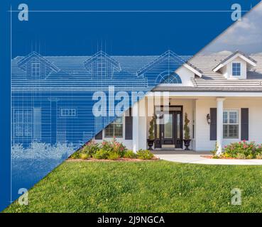 Before and After of Custom House Blueprint Drawing to Finished ...