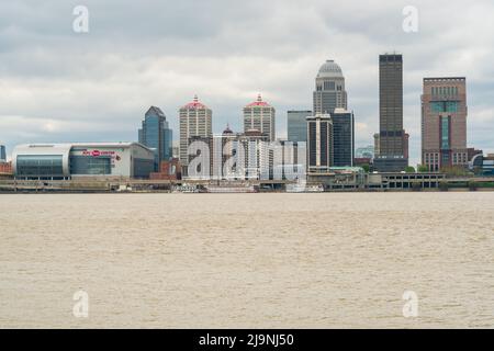 The Lousville Skyline on a Cloudy Day Stock Photo - Alamy