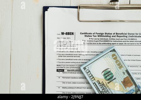 IRS Form W-8BEN Certificate of foreign status of beneficial owner for ...