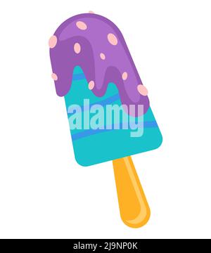 Eskimo ice cream icon. Flat illustration of eskimo ice cream vector ...