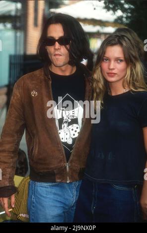 Johnny Depp on the set of the new film 'The Tourist' in Venice, Italy ...