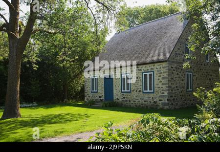 Old circa 1780 French regime cottage style fieldstone home with cedar ...
