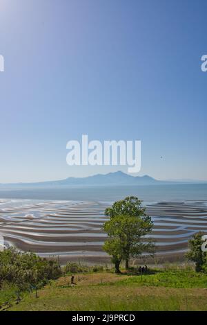 Okoshiki Beach and Mt. Unzen fugen, Kumamoto Prefecture, Japan Stock ...