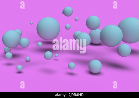 3d render. Matte bubbles on a pink background Stock Photo - Alamy