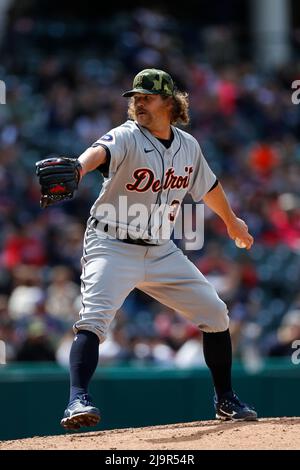 May 6 2022: Detroit pitcher Andrew Chafin (37) throws a pitch during ...