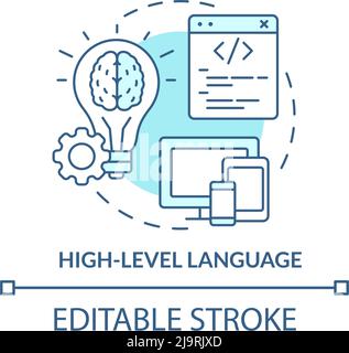 High level language concept icon Stock Vector Image & Art - Alamy