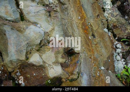 Rock face texture, Blue Ridge Parkway, Smoky Mountains, USA Stock Photo ...