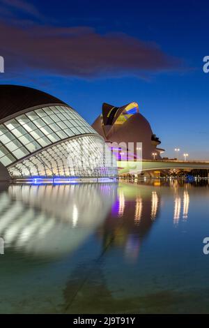 Valencia, Spain - 05 05 2022: The Hemisferic building at the City of ...