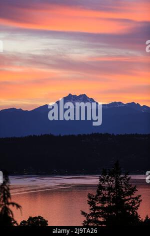 Bremerton, Washington State. The Brothers Mountain and the Olympics ...