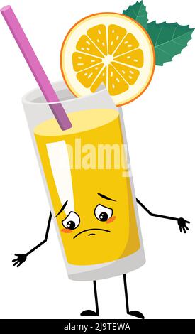 Crying Orange Fruit Cartoon Mascot .Illustration for sticker icon ...
