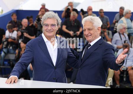 Nello Mascia and Director Mario Martone attend the photocall for ...
