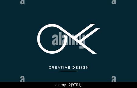 Alphabet Letters OK or KO Icon Logo Vector Stock Vector Image & Art - Alamy