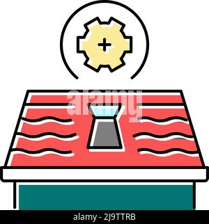 skylight installation roof line icon vector. skylight installation roof ...