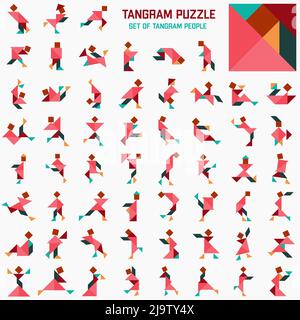 Tangram puzzle for kids. Set of tangram objects Stock Vector Image & Art - Alamy