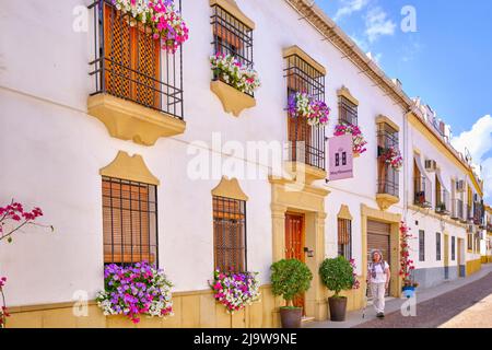 Street of San Basilio, the old district, with a Meson, an old tavern ...