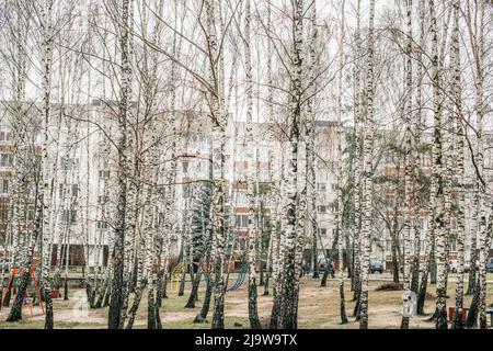 View of the city of Slavutych, Ukraine. Slavutych is a city in northern ...