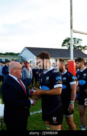 Tumble RFC v Lampeter RFC Plate final 2022 Stock Photo - Alamy