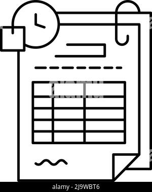 replenishment order worksheet line icon vector illustration Stock ...