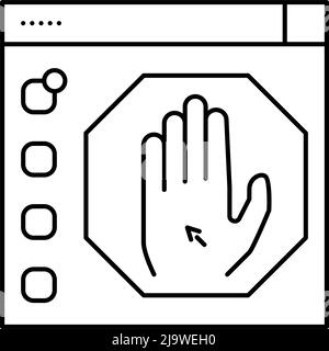 deplatforming system line icon vector illustration Stock Vector Image ...