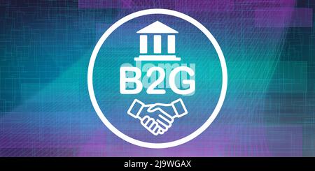 Illustration of a b2g concept Stock Photo - Alamy