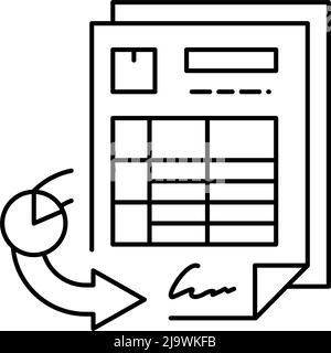 restock report line icon vector illustration Stock Vector Image & Art ...