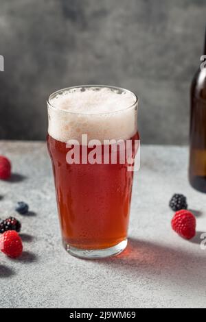 Cold Refreshing Berry Beer Shandy in a Pint Glass Stock Photo - Alamy