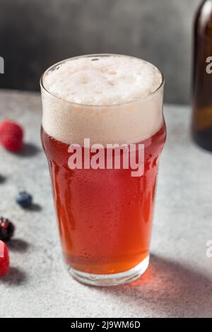 Cold Refreshing Berry Beer Shandy in a Pint Glass Stock Photo - Alamy