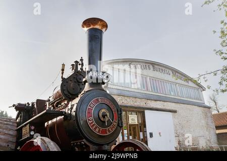 AH5239 The Burrell Patent Steam Engine under steam outside the Burrell ...