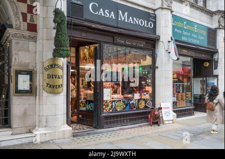 Casa Manolo, a Spanish restaurant and shop specialising in iberico ham ...