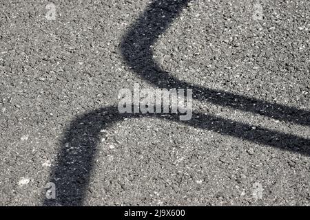 abstract background railings shadow on asphalt pavement Stock Photo - Alamy