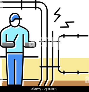 electrical fault finding color icon vector illustration Stock Vector ...