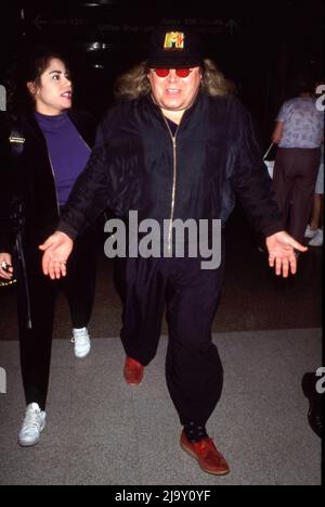 Sam Kinison and wife Malika Souiri 1992 Credit: Ralph Dominguez ...