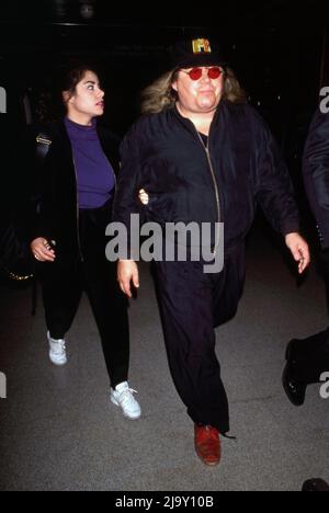 Sam Kinison and wife Malika Souiri 1992 Credit: Ralph Dominguez ...