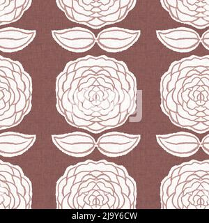 Gender neutral dark pink flower seamless raster background. Simple ...