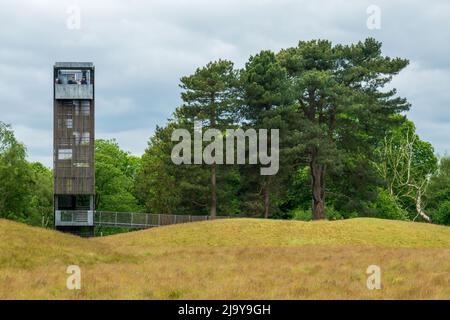 Viewing tower, Sutton Hoo Stock Photo - Alamy