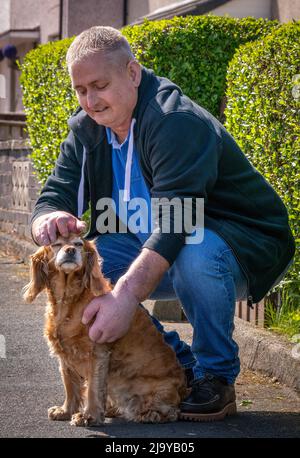 Steven Gallagher, with his dog Skye, from Dreghorn, Ayrshire, is the ...
