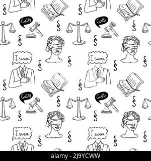 Justice or law icon scales seamless pattern design Stock Vector Image ...