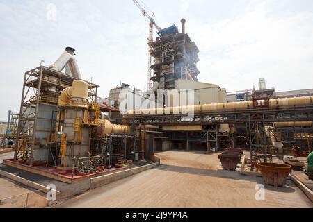 Slag Pots in a Row: Kansanshi Stock Photo - Alamy