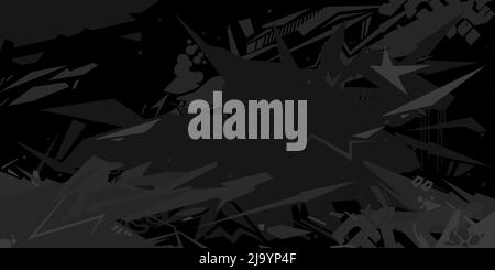 Dark Abstract Urban Street Art Graffiti Style Vector Illustration ...