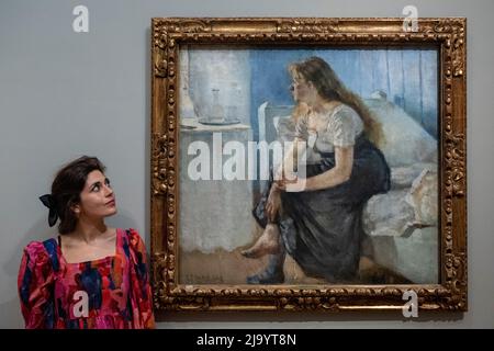 'Morning' by Edvard Munch, 1884, Bergen Kunstmuseum Stock Photo - Alamy