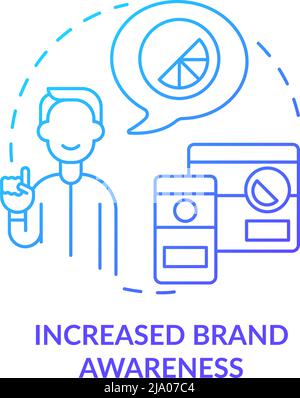 Increased brand awareness concept icon Stock Vector Image & Art - Alamy