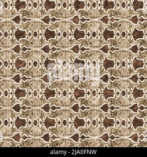 Brown hand drawn triceratops dinosaur seamless pattern. Gender Neutral ...