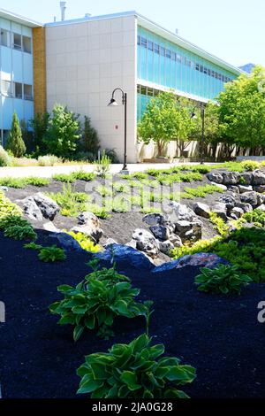 LOGAN, UT –11 JUN 2021- View of the college campus of Utah State ...