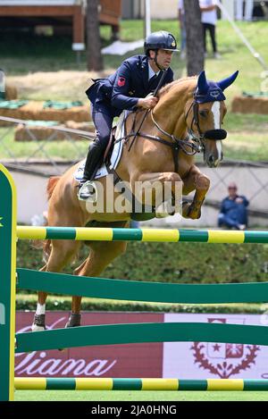 Emilio Bicocchi (ITA) during Race 2 of the 89th CSIO Rome 2022 at ...