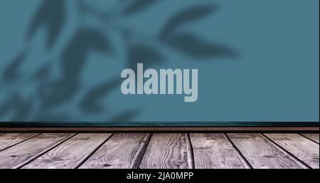 Image of plant over leaves and window shadow on red background Stock ...