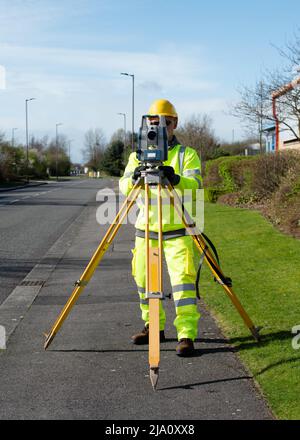 Control point surveying Stock Photo - Alamy